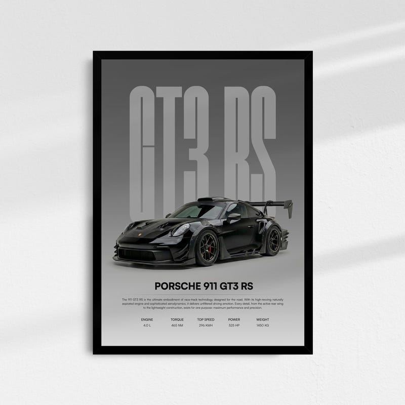 Porsche 911 Gt3 Rs Poster - Etsy