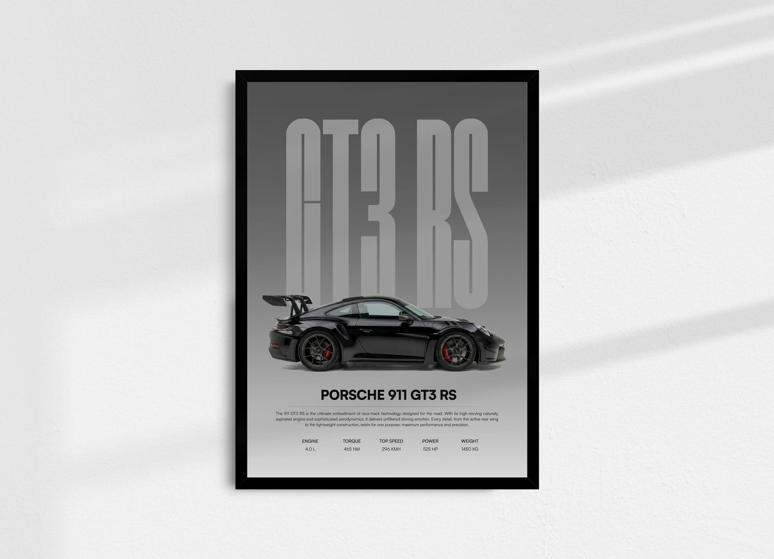 Set of 3 Porsche GT3 RS Posters – Supercar Wall Art & Racing Car Decor ...