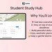Student Study Hub Notion Template | Aesthetic Study Planner & Exam ...