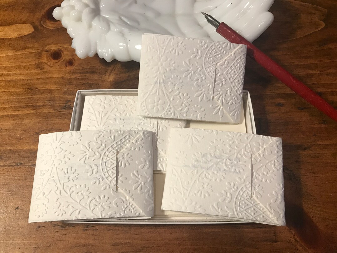 Box Set of 4 Victorian Style Paper Lace Folded Writing Letters With ...