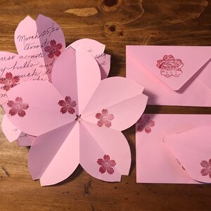 Handmade Sakura Cherry Blossom Letters With Handprinted Woodblock ...