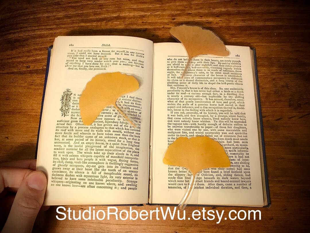 Genuine Canadian Ginkgo Leaf Bookmark - Etsy