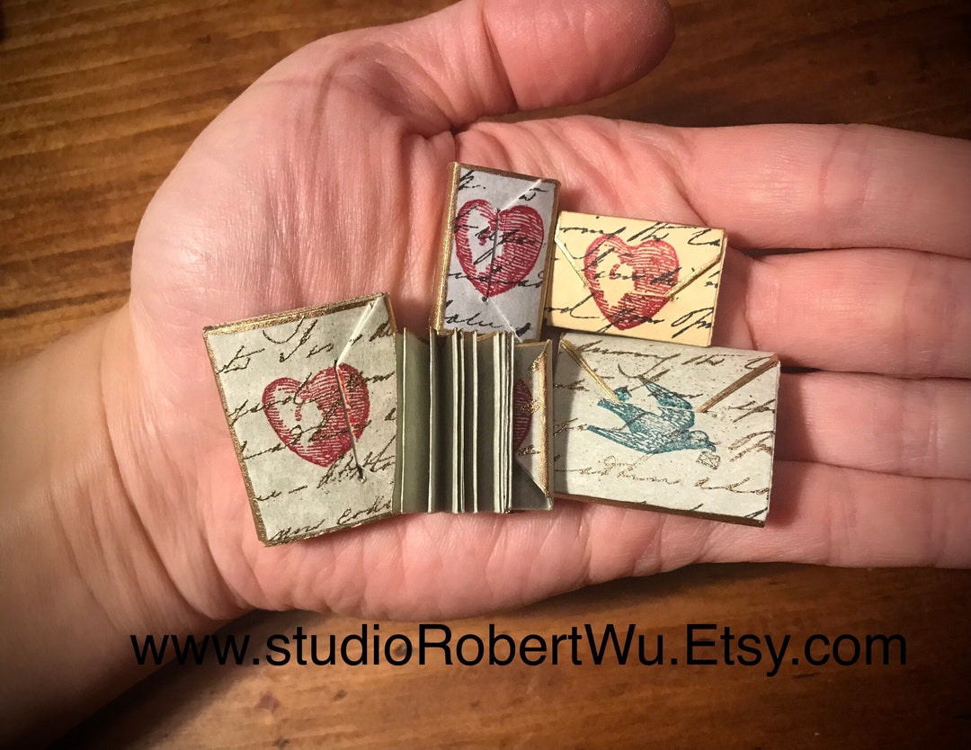 Love Note Tokens- Origami Miniature Foldout Writing Letters or Mini ...