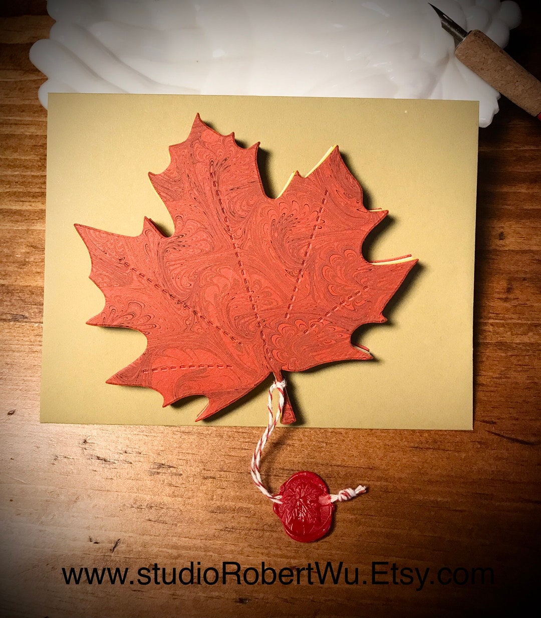 Maple Leaf Diecut Memo Notepads- 30 Sheets of Various Colour Paper - Etsy