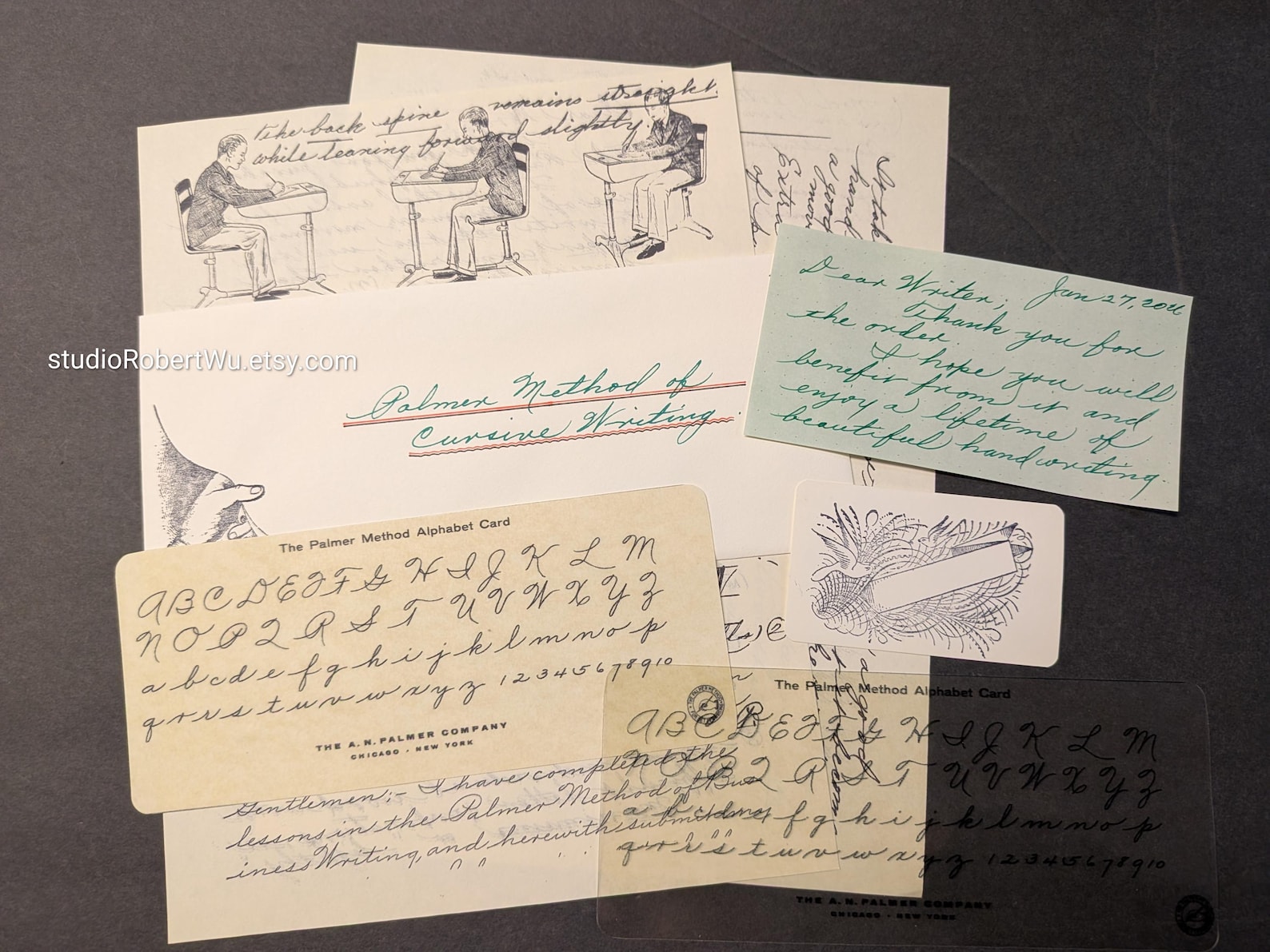 Reproduced Palmer Method of Cursive Hand Writing Alphabet Laminiated ...