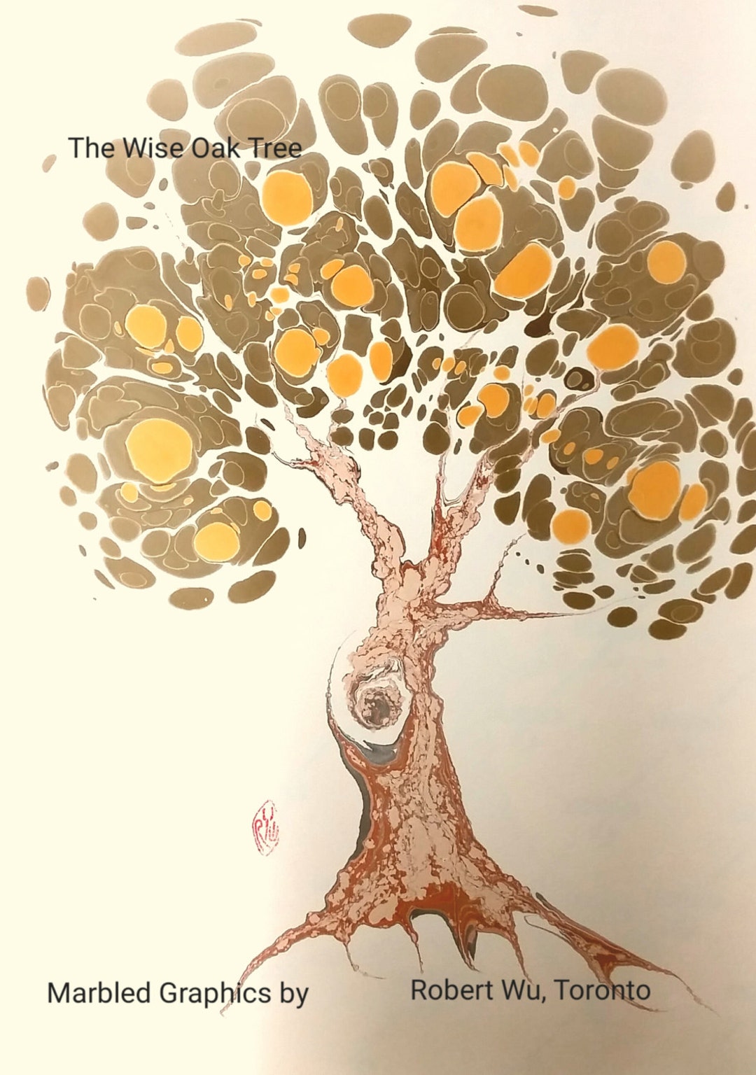 Oak Tree - Original Marbling Art, Marbled Paper, the Original " Marbled ...