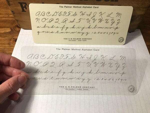 Cursive & Manuscript Print Handwriting Chart Horizontal Printable ...