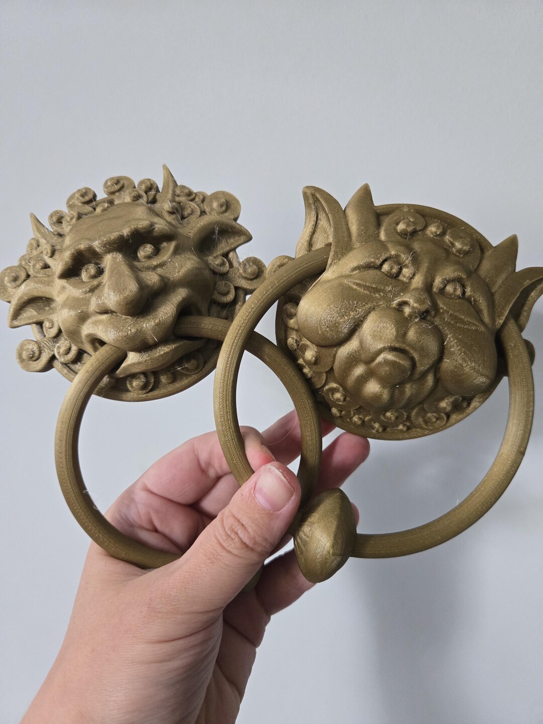 3D Printed Pla Bronze Ornamental Door Knockers From Labyrinth | Bowie ...