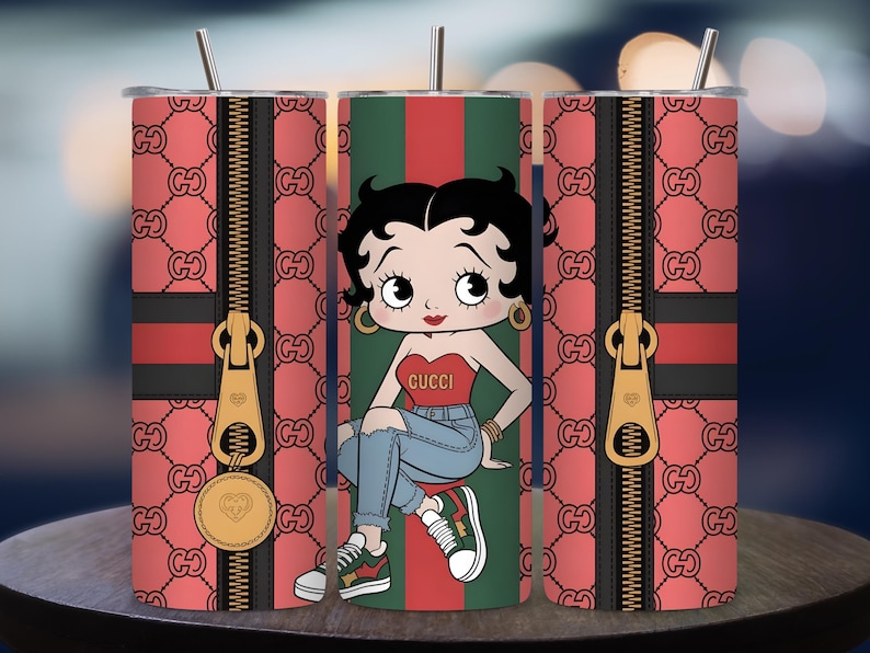 Betty Boop Gucci-inspired Tumbler Wrap 20 Oz, Fashion Cartoon Girl ...