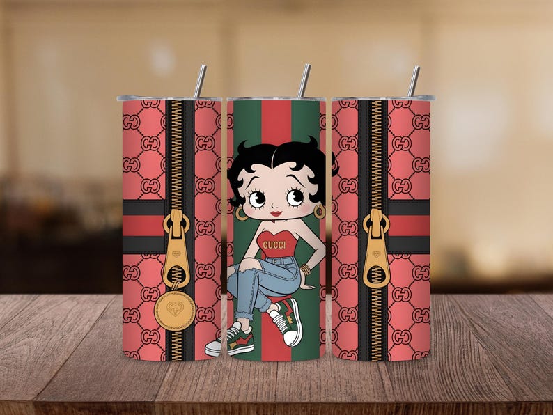 Betty Boop Gucci-inspired Tumbler Wrap 20 Oz, Fashion Cartoon Girl ...