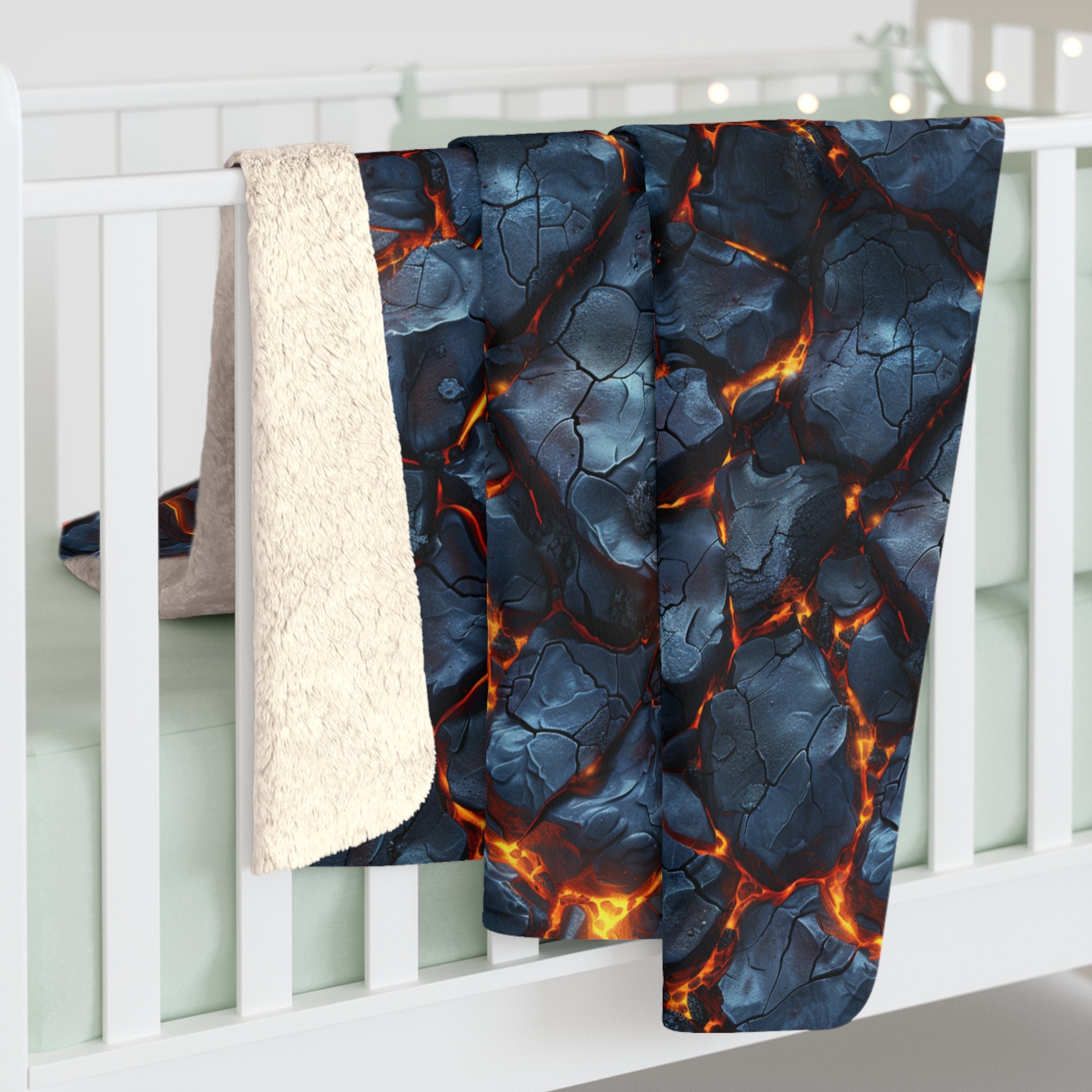 Lava Rock Sherpa Fleece Blanket-hawaii Blanket-boys Bedroom Blanket ...