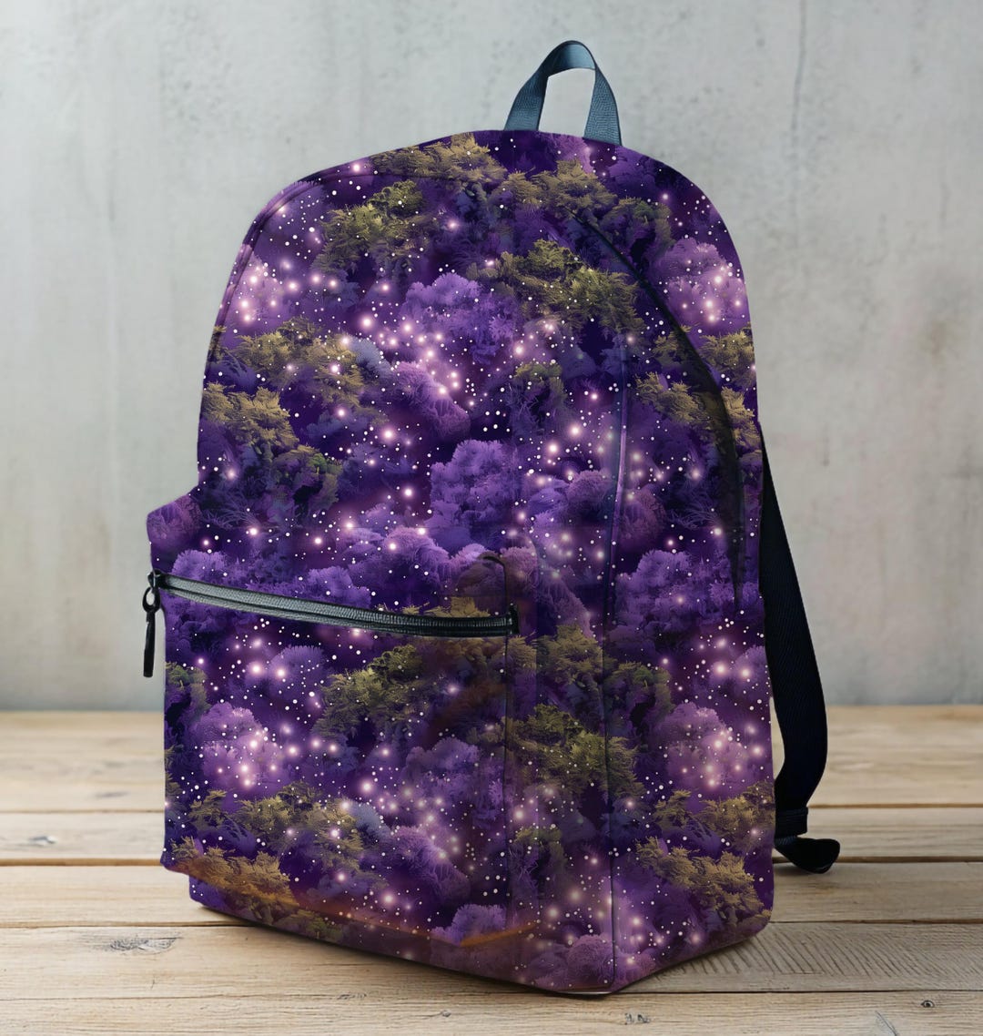 Purple Fairy Moss Backpack-school Bag-travel Accessories-forestcore ...