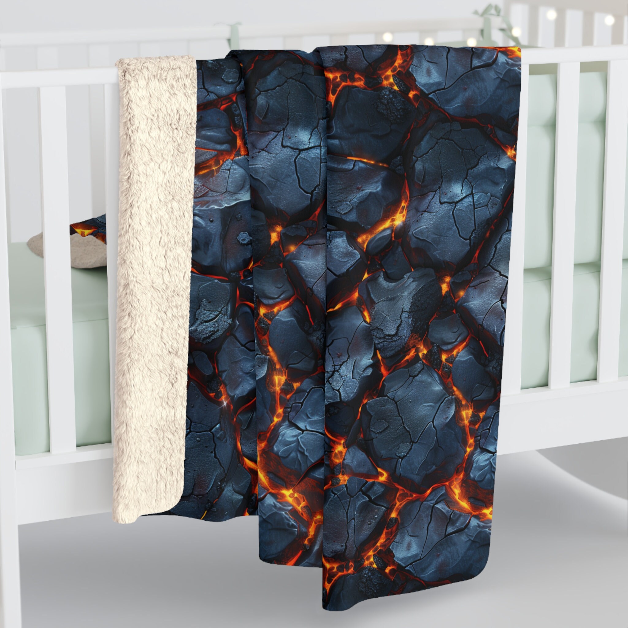 Lava Rock Sherpa Fleece Blanket-hawaii Blanket-boys Bedroom Blanket ...