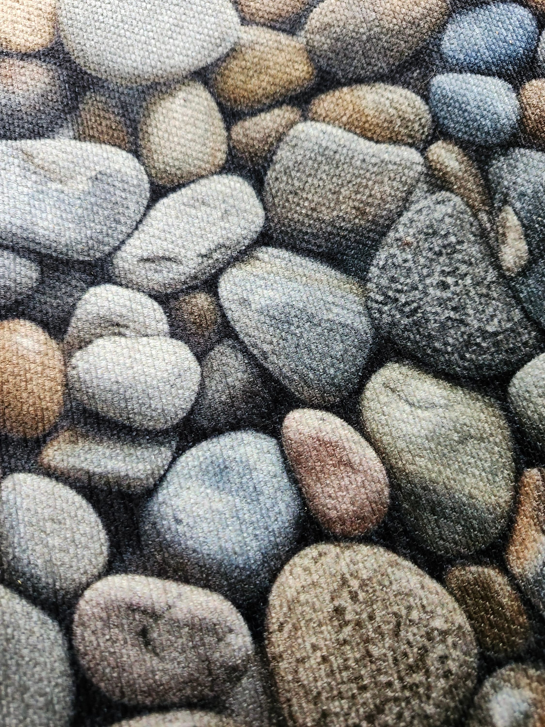 River Rock Area Rugs-modern Organic-grey Decor-nature Decor-rock Lovers ...