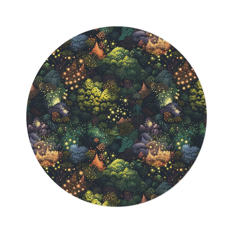 Fairy Forest Print Round Rug-fairycore Decor-fantasy Print-colorful Rug ...
