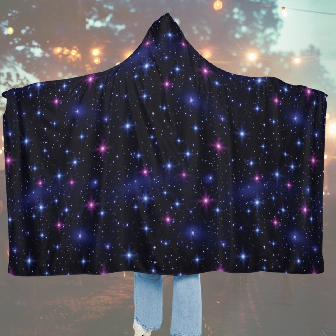 Cosmic Snuggle Blanket-stars Blanket-space Hooded Blanket-space Lovers ...