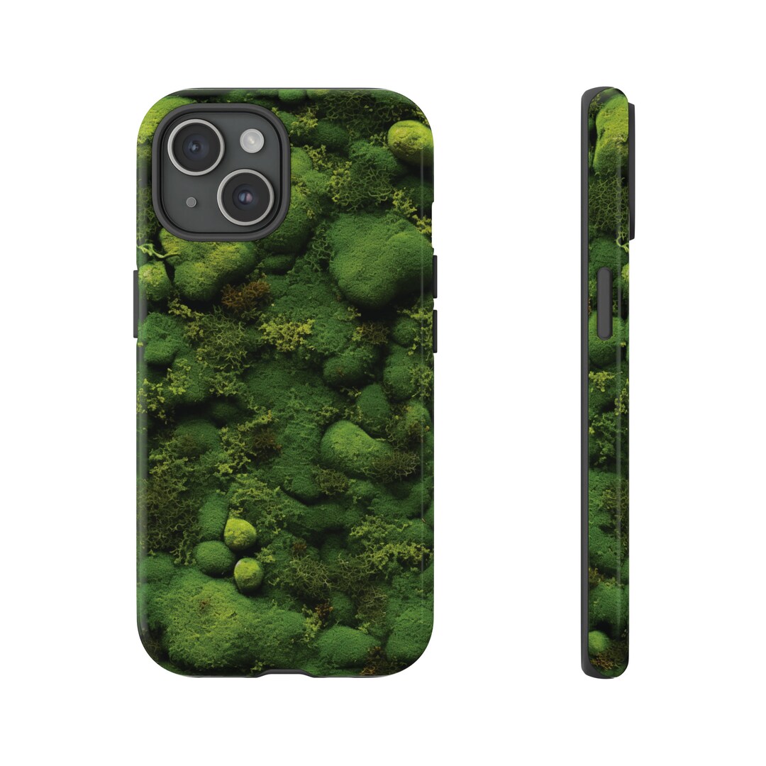 Lush Moss Print Covered Tough Cases, Forestcore Phone Case, Moss Phone ...