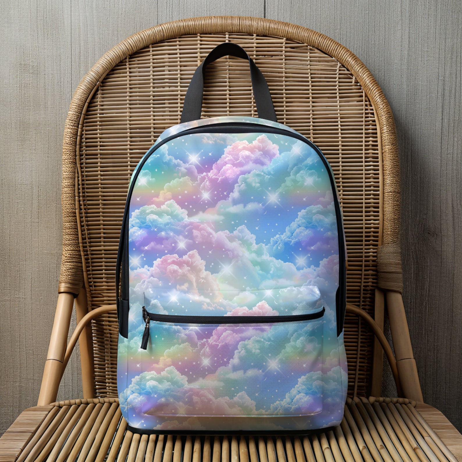 Rainbow Clouds Backpack, Back to School Bag, Girls Backpack, Fairycore ...