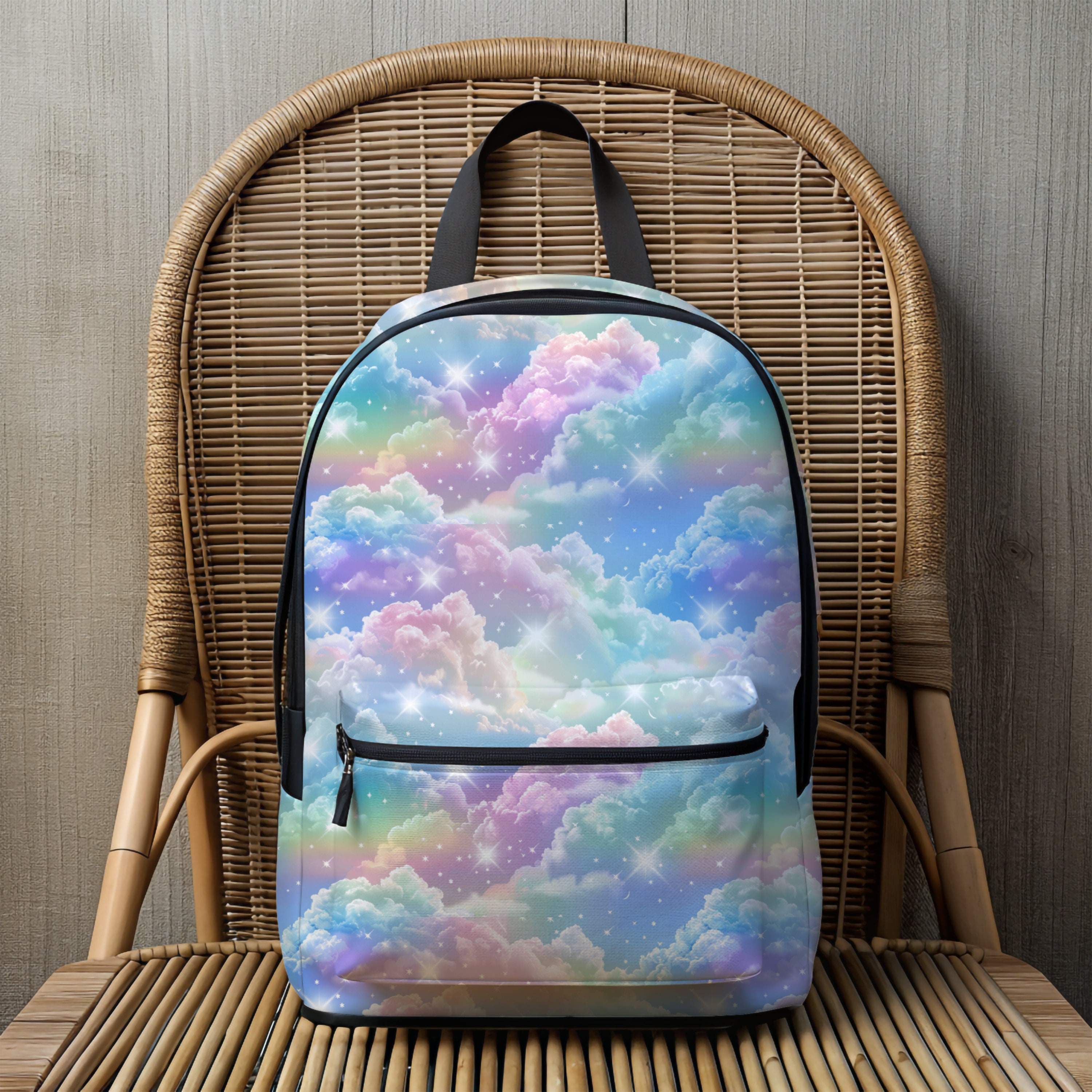 Rainbow Clouds Backpack, Back to School Bag, Girls Backpack, Fairycore ...