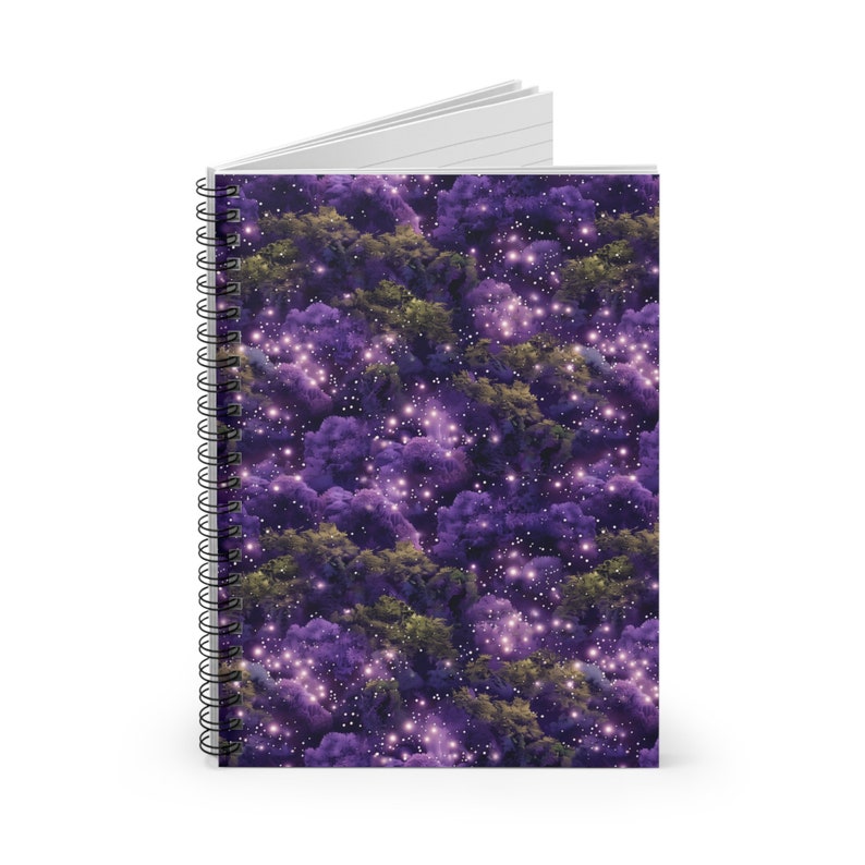 Purple Fairy Moss Spiral Notebook - Ruled Line - Etsy