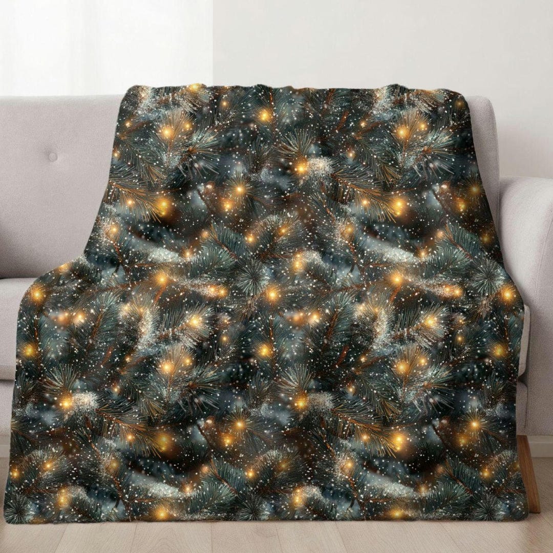 Christmas Winter Lights Sherpa Fleece Blanket, Nature Blanket ...