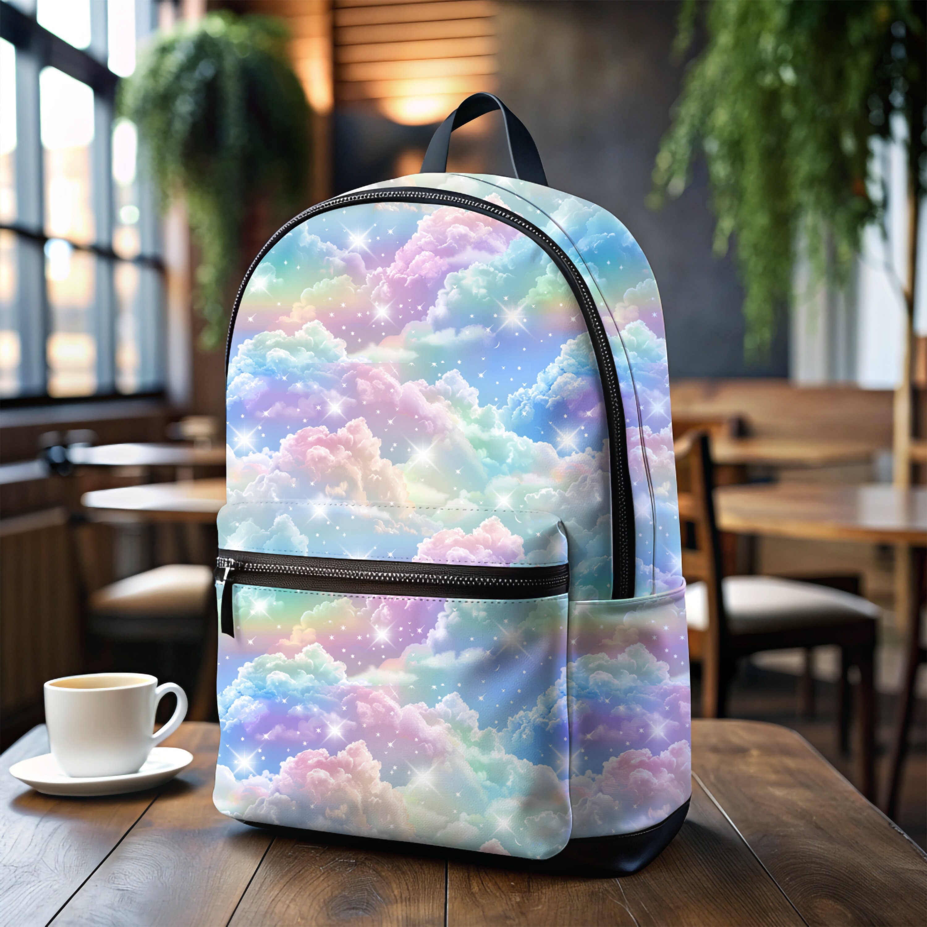 Rainbow Clouds Backpack, Back to School Bag, Girls Backpack, Fairycore ...