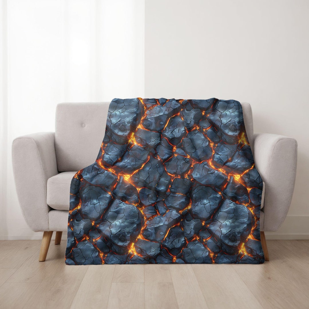 Lava Rock Sherpa Fleece Blanket-hawaii Blanket-boys Bedroom Blanket ...