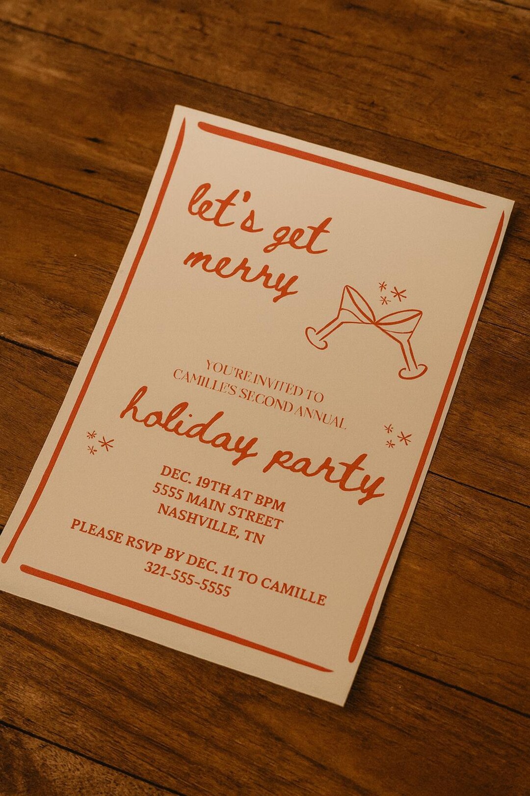 Christmas Party Invite Template | Friendsmas Invitation | Whimsical ...