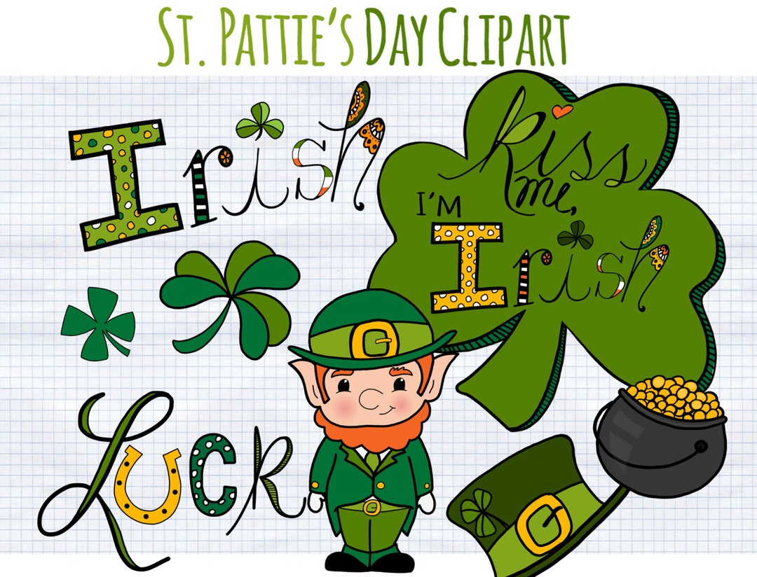 St. Patrick's Digital Clipart, Leprechaun Clip Art, INSTANT DOWNLOAD ...