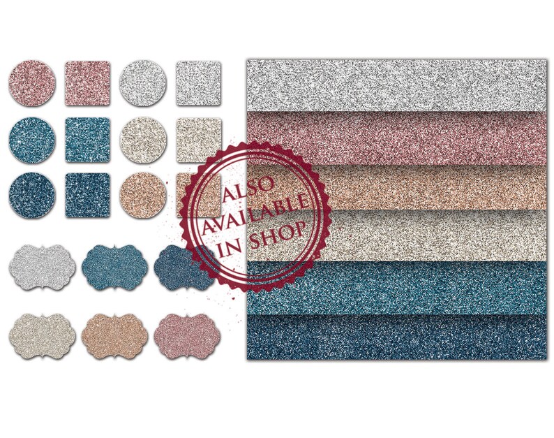 Glitter Clip Art - Commercial Use - Glitter Digital Frames - Glitter ...