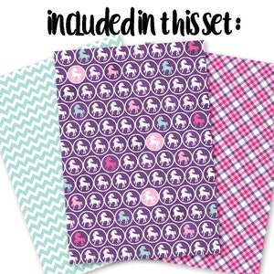 Horse Digital Paper Digital Scrapbook Paper 8.5 X 11 Size | Etsy