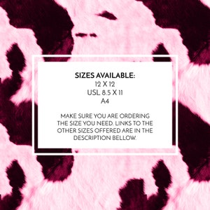 Digital Paper Pack- Pink Animal Print- Digital Scrapbook- 8.5 X 11 ...