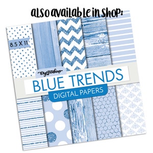 Digital Scrapbook Paper Teal Patterns SEAMLESS Patterns | Etsy