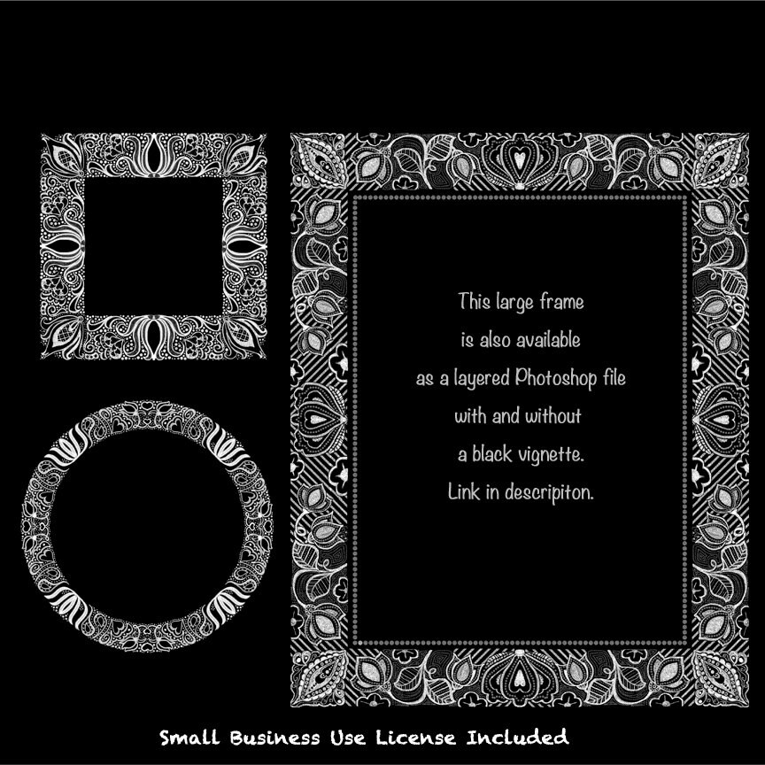 Chalk Frames Digital Clipart, INSTANT DOWNLOAD, Chalkboard Background ...