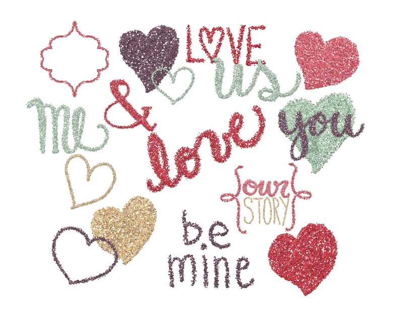 Glitter Clip Art - Commercial Use - Glitter Digital Frames - Glitter ...