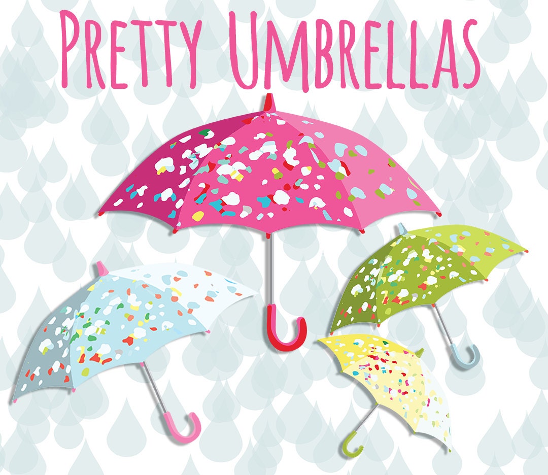 Rain Digital Clipart, INSTANT DOWNLOAD, Commercial Use Ok, Digital ...