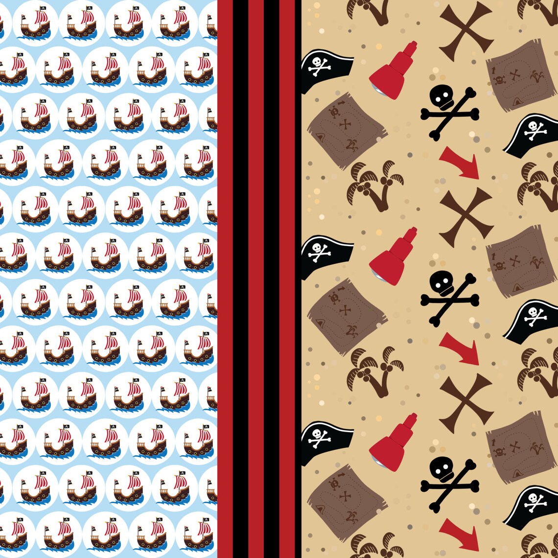 Scrapbook Paper Pirates Scrapbook Digital Paper 8.5 X 11 - Etsy