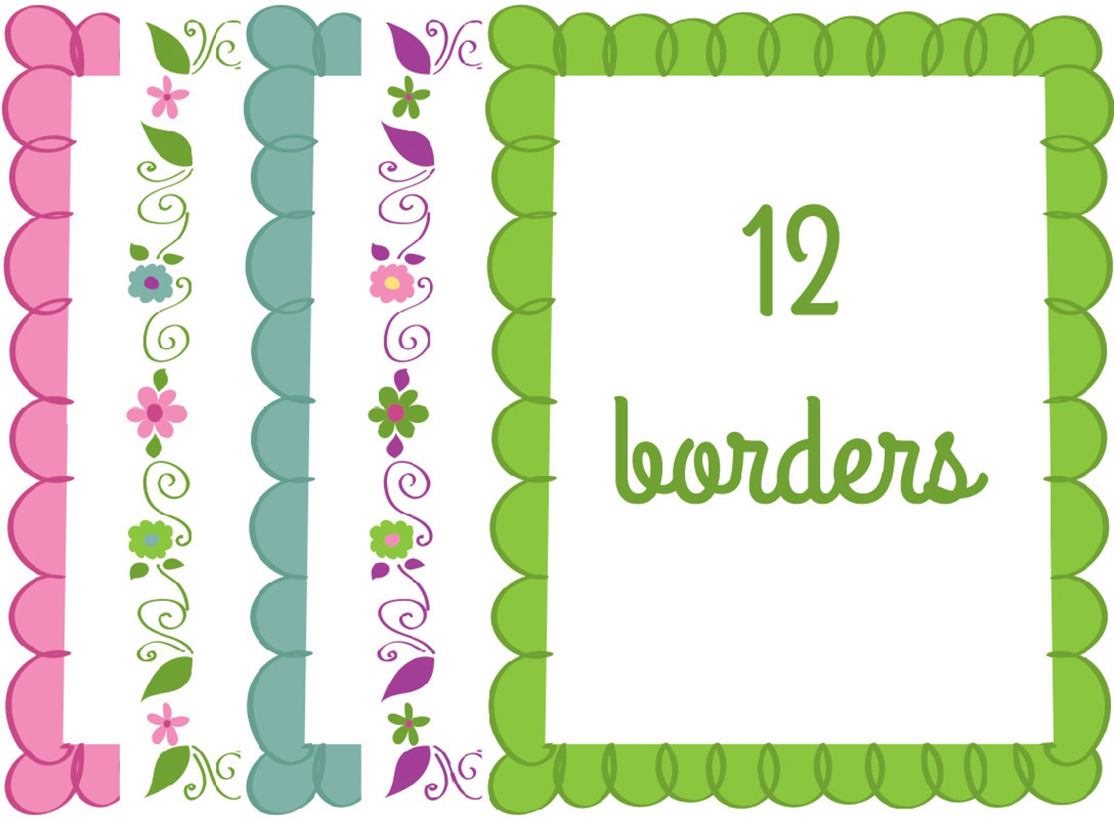 Spring Borders, INSTANT DOWNLOAD, Pretty Page Borders for Teachers ...