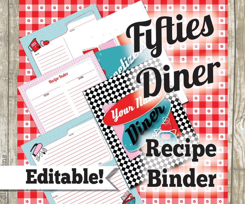 Recipe Binder Printables, Recipe Organizer, Recipe Dividers, Fill in by ...