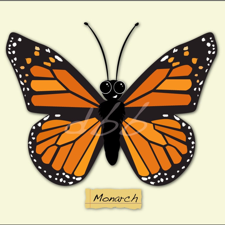 Butterfly Digital Clip Art, INSTANT Digital DOWNLOAD, Commercial Use ...