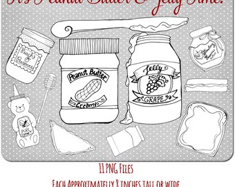 Pb and J Clipart - Etsy