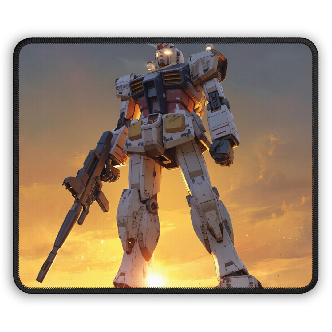 Giant Mech Sunset Gaming Mouse Pad | Robot Warrior Desk Mat - Etsy