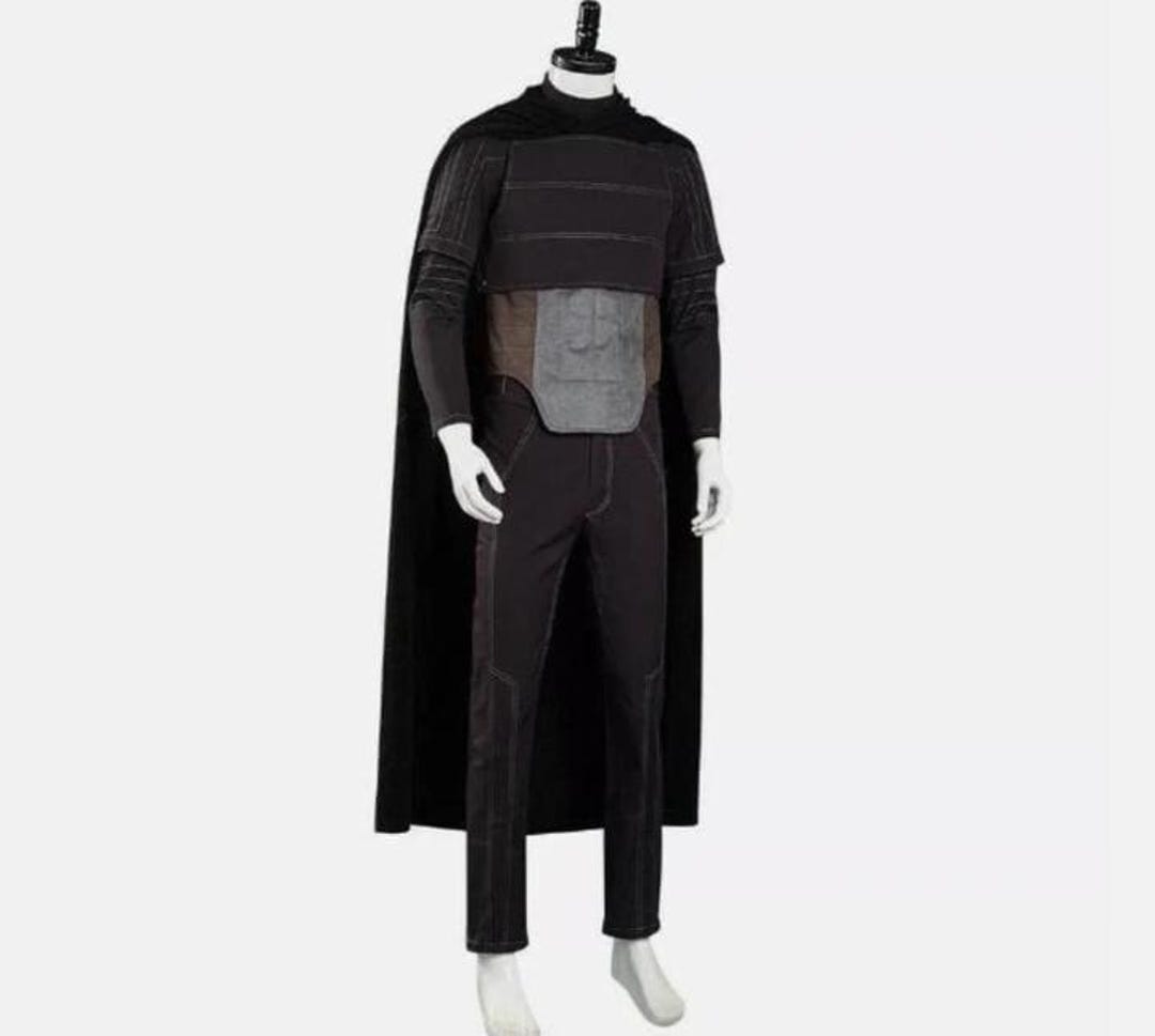 Black Armored Warrior Cape Costume | Sci-fi Fighter Cosplay Suit | Dark ...