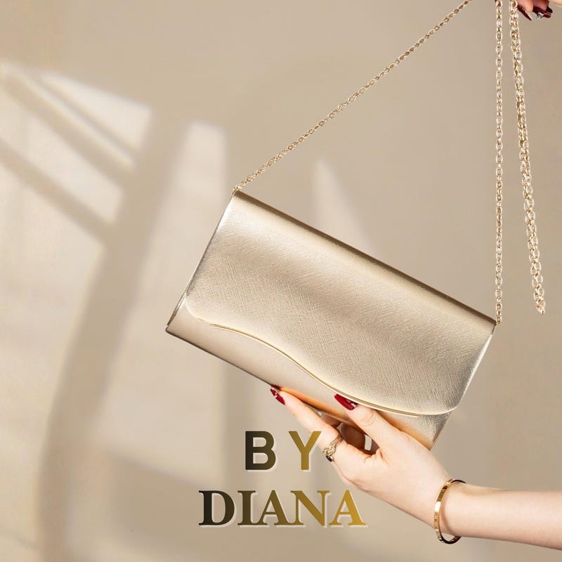 Envelope gold clutch - Etsy.de