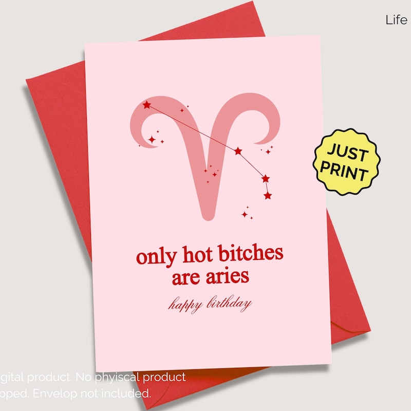 Funny Aries Birthday Card - Etsy