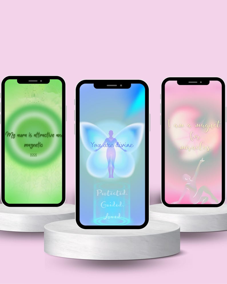Angel Number Aura Wallpaper, Spiritual Gradient Lock Screen ...