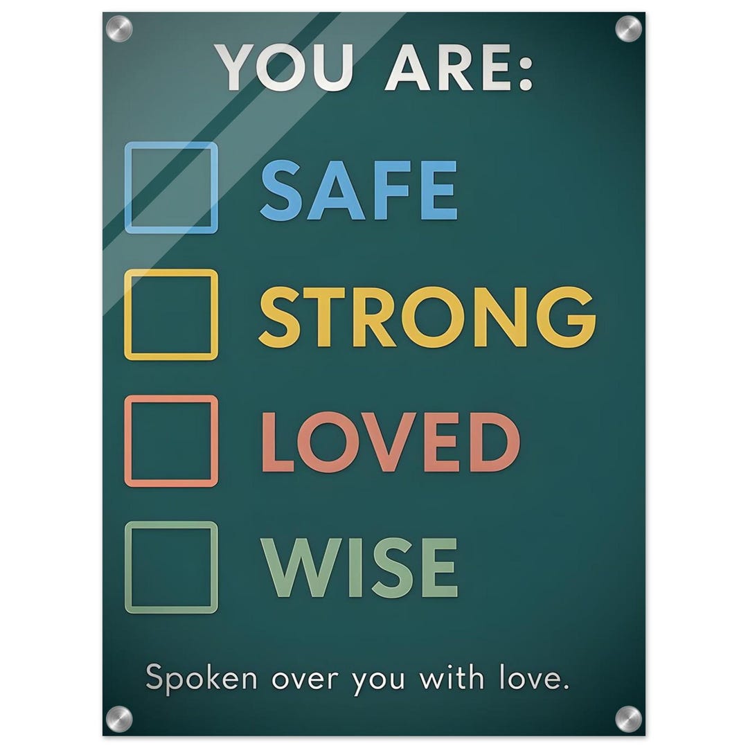 Autism Affirmation Wall Art for Kids | Safe Strong Loved Wise Visual ...