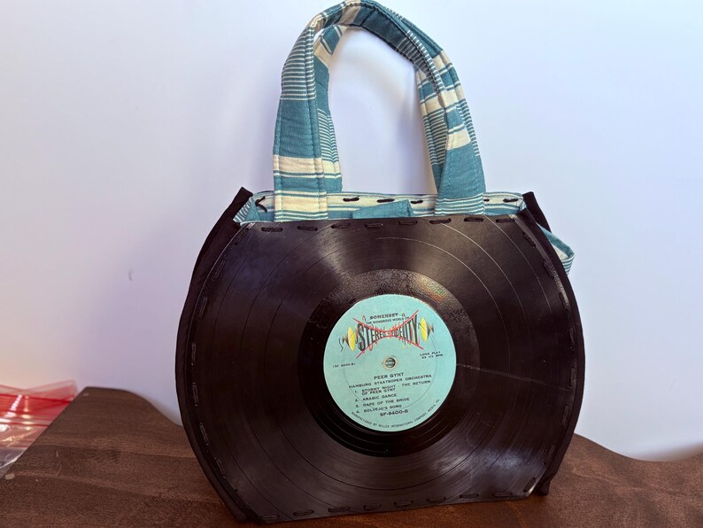 Handbag Made With Repurposed Vinyl Records - Etsy