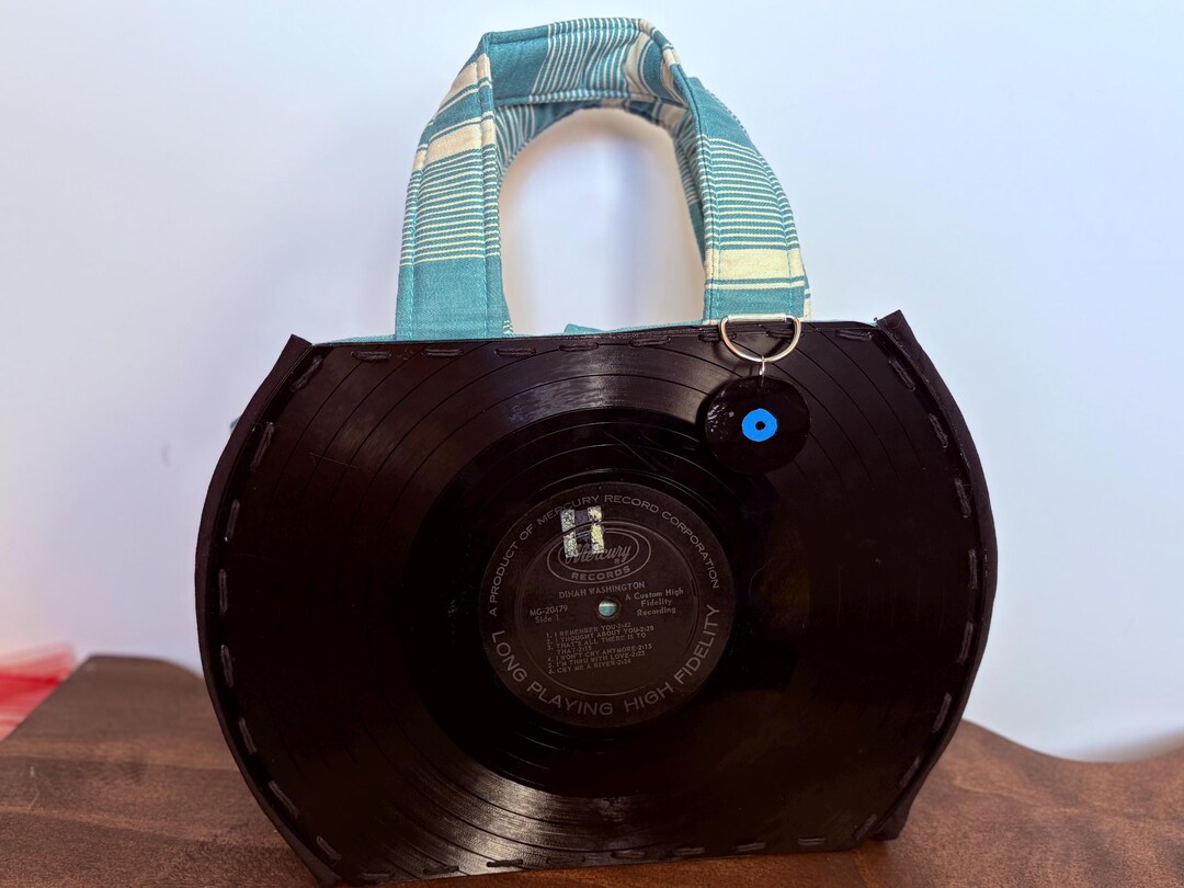 Handbag Made With Repurposed Vinyl Records - Etsy