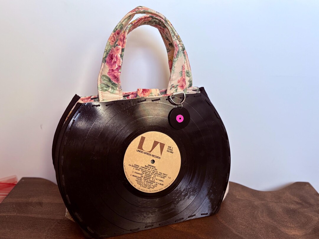 Handbag Made With Repurposed Vinyl Records - Etsy
